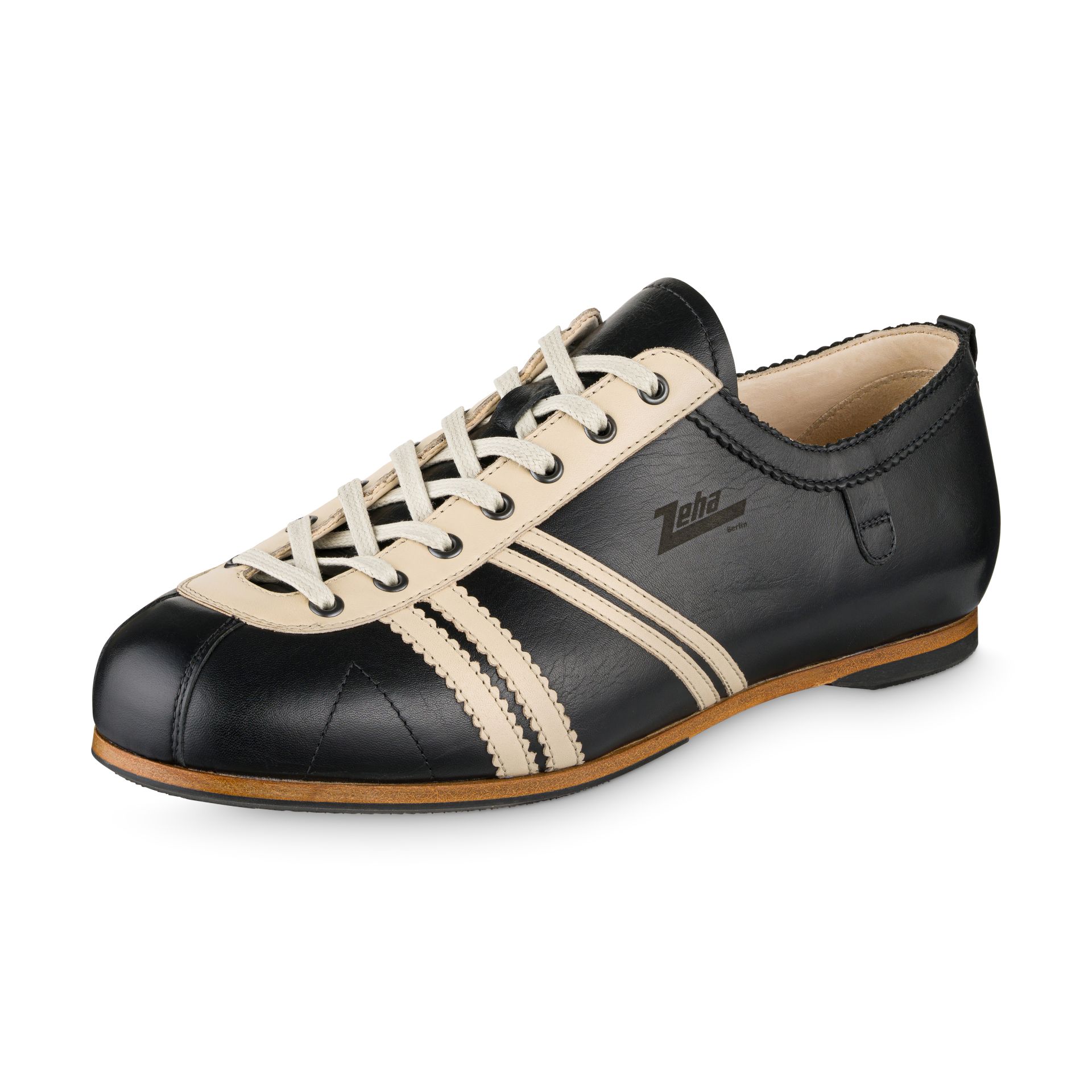 Club - Leather sneaker - black / cream